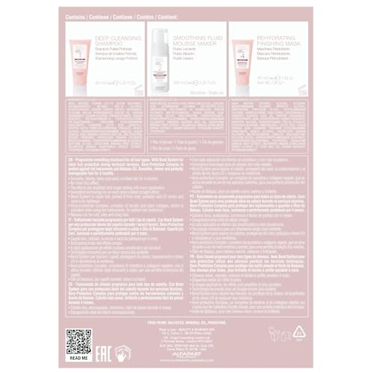 Alfaparf Milano At Home Keratin Hair Treatment - Keratin Therapy Lisse Design Express Brazilian Keratin Treatment - Hair Straightening and Smoothing - Formaldehyde Free - Sulfate Free