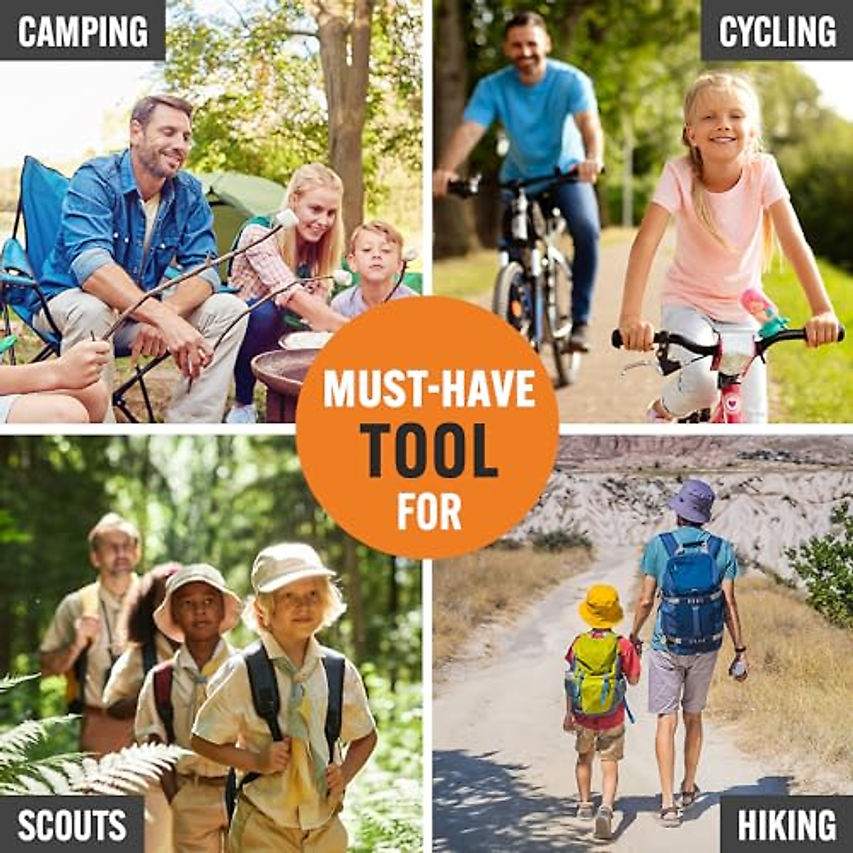 Multi Tool Pocket Knife Set 15 in 1 - The Ultimate Christmas Gift! Perfect Multitool for Men, Dad, Boyfriend, Scout - Cool, Practical, Versatile Multi-tool for Thanksgiving, Birthdays and Graduations