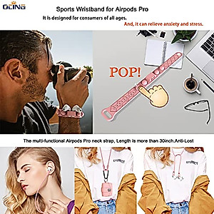 OCING 5 in One Airpods Pro Case Cover with Secured Lock (Designed in Oct. 2022), 360° Full Body Protective Case for Airpod Pro 2019 with Keychain, Supports Wireless Charging (Pink)