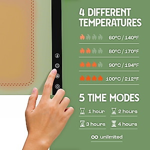 Kitchensilk Food Warming Mat - Adjustable Temperature & Timer, Foldable & Portable Silicone Electric Warming Tray, Essential Food Warmer for Buffet, Parties, Gatherings, Daily Use.