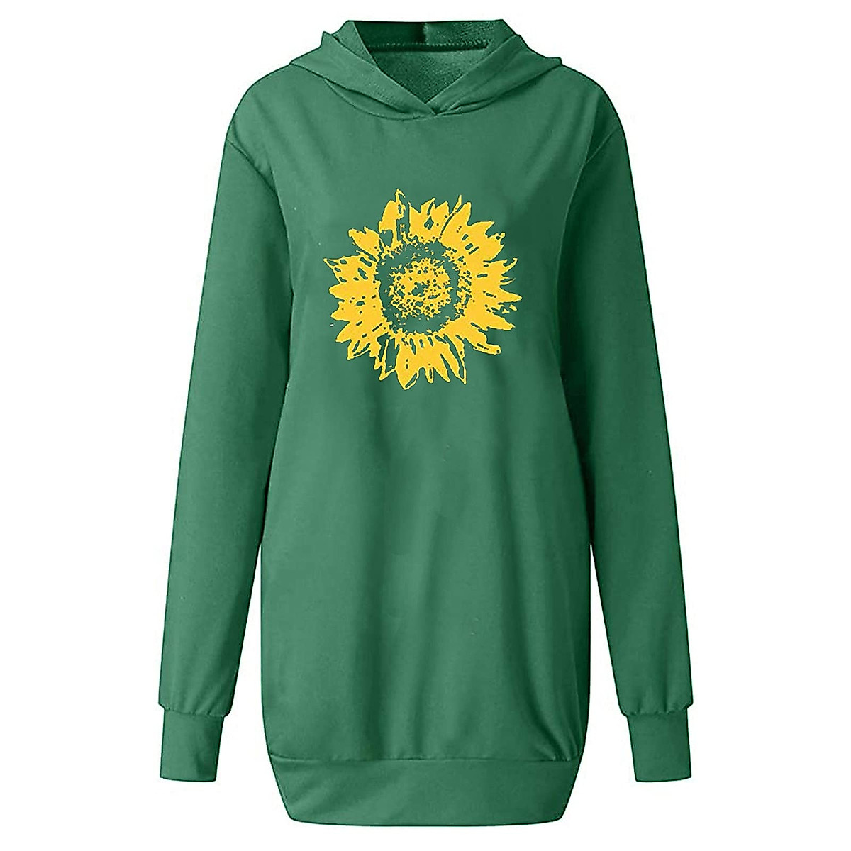 Christmas Hoodies Dress for Women Ugly Christmas Sweater Shirt Long Sleeve Crewneck Pullover Hooded Tunic with Pockets