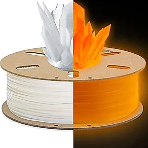 PLA Glow in The Dark Green and Orange Bundle, Duramic 3D Printing Filament 1.75mm, Dimensional Accuracy +/- 0.05 mm