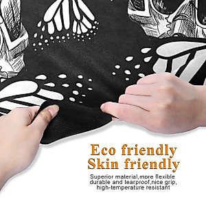 Baofu Non Slip Yoga Mat Skull Exercise Fitness Eco Friendly Hot Mat Long TPE Foldable Natural Non-Toxic Pilates Mat with Carrying Bag 71"x26"