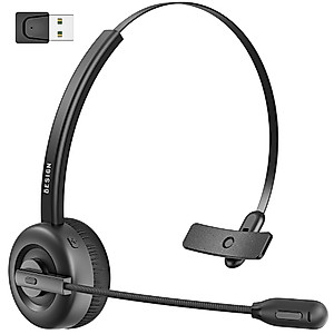 BESIGN BHF02 Pro Bluetooth Handsfree Headset (Headset with USB Adapter for PC, Black)
