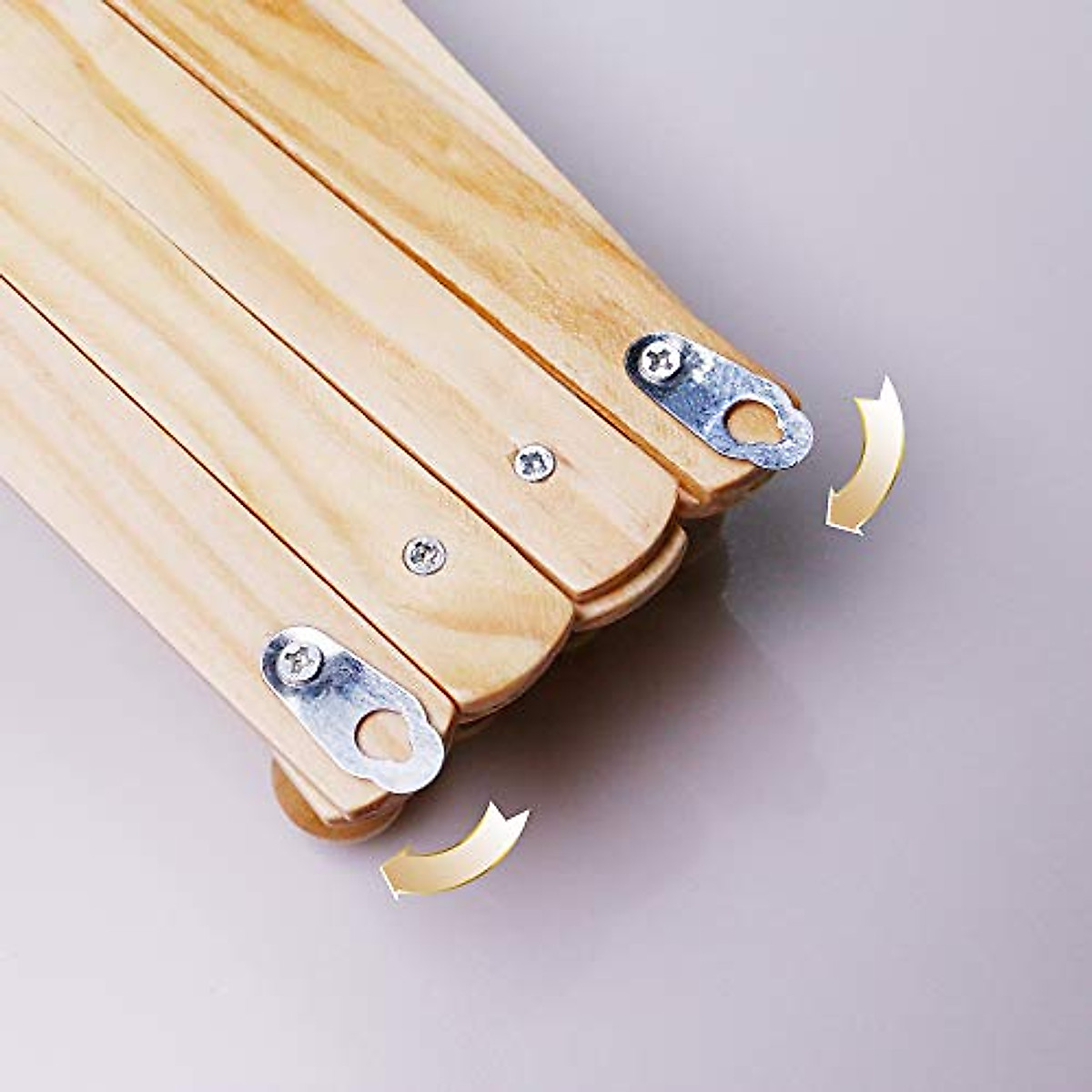 Prairie Star Wooden Wall Hanger Expandable Coat Rack Accordion Design 13 Peg Hooks Storage Caps,Purses,Hats,Scarves,Mug,Towels,Umbrella Accessories