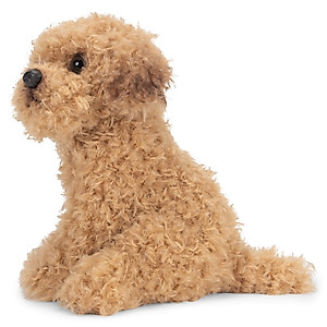 DEMDACO Labradoodle Dog Golden Brown 10 inch Children's Soft Plush Stuffed Animal Toy