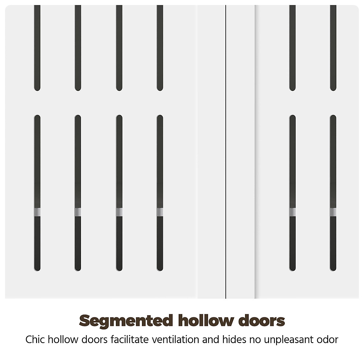Topeakmart Wood Shoe Cabinet, Shoe Rack with 1 Big Drawer & 4 Storage Shelves, Shoe Storage Cabinet with 2 Louvered Door, for Entryway Living Room, White
