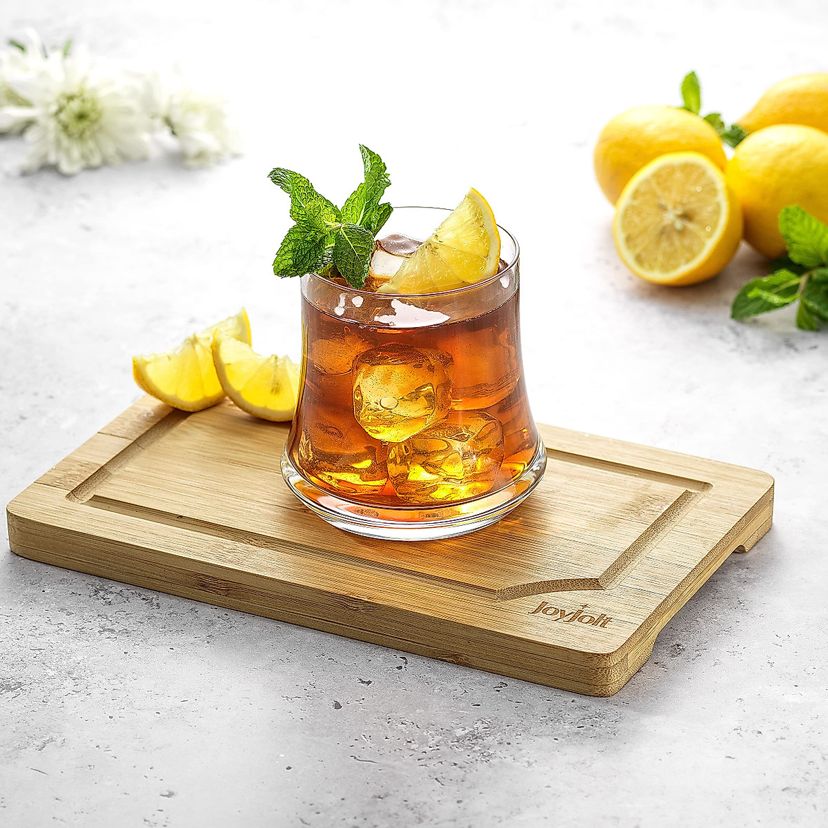 JoyJolt Deluxe Whiskey Glasses – Cosmos Collection 12.5Oz Whiskey Glass Set of 2 – Old Fashioned Whiskey Glasses – Premium Quality Crystal – Elegant Modern Design – Ideal for Home, Bar