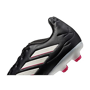 adidas Copa Pure.3 Firm Ground Soccer Shoe, Black/Zero Metallic/Team Shock Pink, 5 US Unisex Big Kid