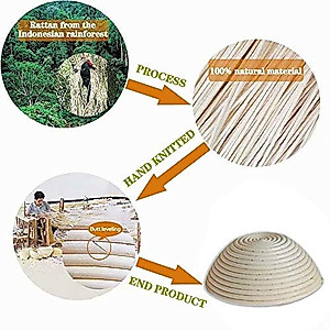 WHEEJE Snack Fruit Plate, Bread Proofing Basket - Baking Bowl Dough Gifts For Bakers Proving Baskets For Sourdough Lame Bread Scraper