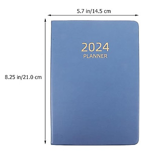NUOBESTY Note Pads Note Book Schedule Notepad Work Calendar Daily Planner Study Notepad Efficient Calendar Work Plan Pad Teacher Planners Schedules A5 Notebook Imitation Leather