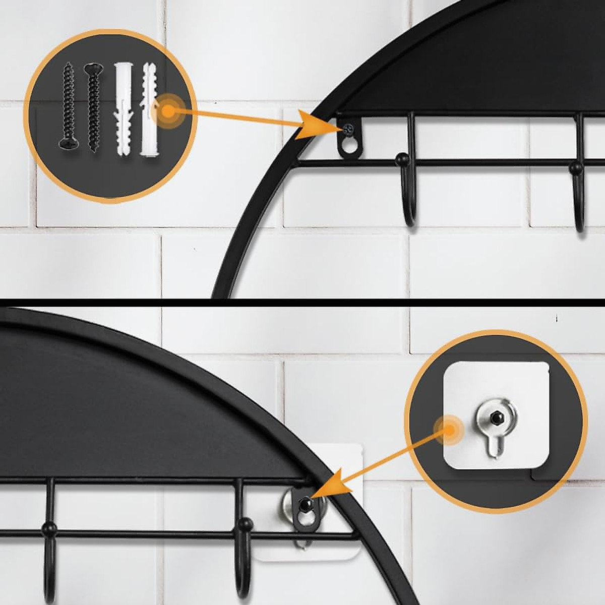 AJART Coffee Mug Rack (22.8"/13 Hooks) Large Organizers and Storage Coffee Mug Holder Wall Mounted