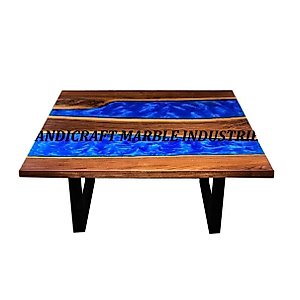 Live Edge Wooden Table, Epoxy Table, Epoxy Resin River Table, Natural Wood,Dining table, Natural Epoxy Table, Resin Table 54x27 inch