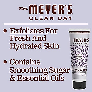MRS. MEYER'S CLEAN DAY Exfoliating Body Scrub, Sugar Scrub that Leaves Skin Feeling Hydrated & Fresh, Made with Essential Oils, Lavender, 8 oz