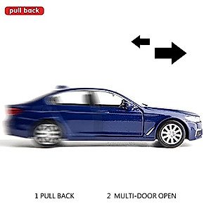 RMZ City BMW M550i Car Model 1:36 Diecasting Alloy Toy Car, Pull Back Vehicles Toy Car for Toddlers Kids Boys Girls Gift Blue