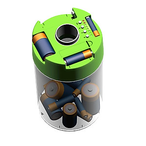 ECO Battery Bin - Test, Store & Recycle AA, AAA, C, D Batteries