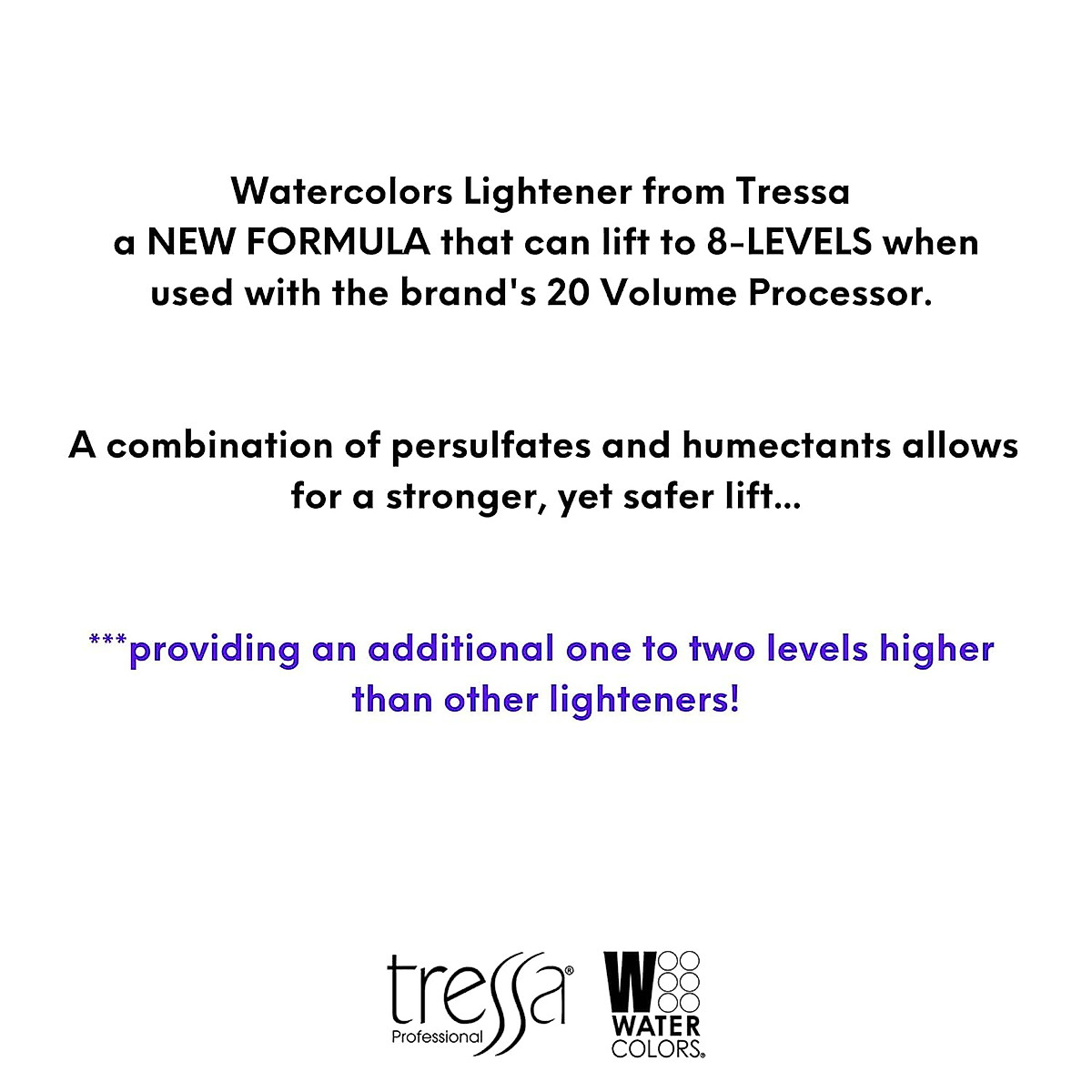 Watercolors Lightener, Hair Bleach Conditioning Lightening, 8 Levels Lift, Incredible Condition Water Colors Hair Dye Maintenance Wash (LIGHTENER - 1 oz packette (single use))