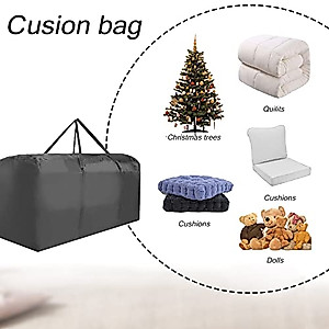 Aurragiy Patio Cushion Storage Bag Extra Large Oxford Fabric Outdoor Cushion Bag Waterproof Resistant Outdoor Zippered Storage Bags for Furniture Cushions 68" L x 30" W x 20" H (Black)