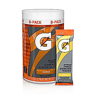 Gatorade Powder Sticks, Orange, Makes 20 ounces/stick (Pack of 8)