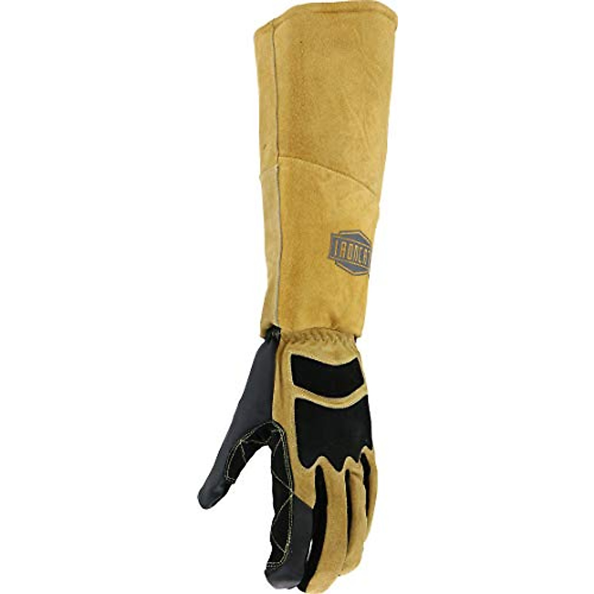 IRONCAT 9070LHO Goat and Cow Stick Welding Glove -Medium, Pre-Curved Fingers, Kevlar Thread, Climax Aerogel Insulation , Tan
