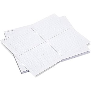 Single Sided X-Y Axis Mat, Teaching Supplies (9 x 11 in, 100 Sheets)