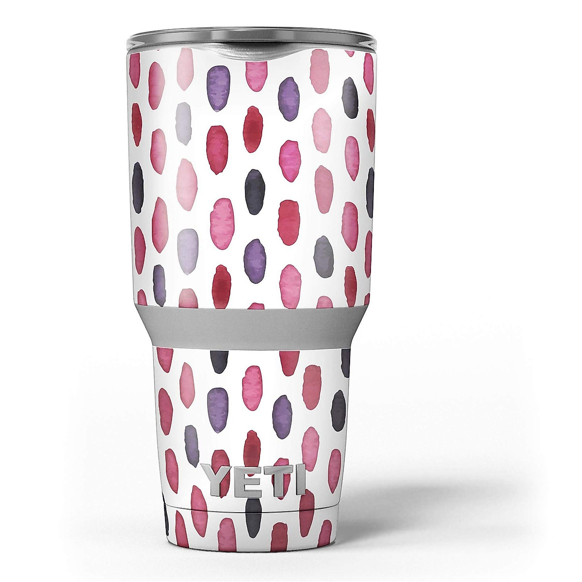 Design Skinz The Red and Purple Water Marks - Skin Decal Vinyl Wrap Kit Compatible with The Yeti Rambler Cooler Tumbler Cups