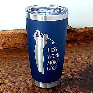 Golfing Gifts for Men, Stainless Steel Insulated Travel Mug with Lid, Golf Retirement Gifts