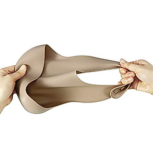 PandaEar Set of 3 Cute Silicone Baby Bibs for Babies & Toddlers (10-72 Months) Waterproof, Soft, Unisex, Non Messy (Brown/Blue/Green)