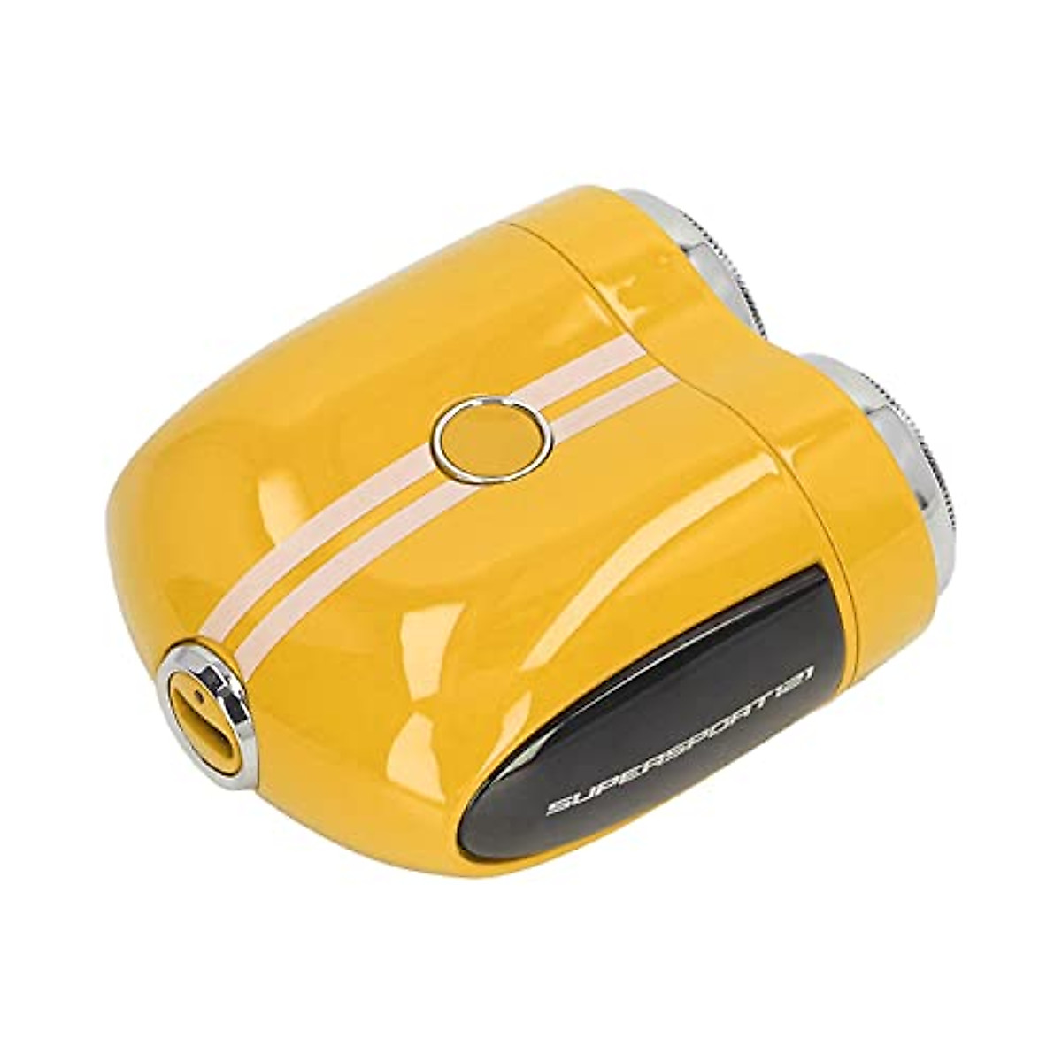 Electric Beard Trimmer, Zinc Alloy Mini Electric Shaver IPX7 Wet and Dry Dual Use for Traveling (Yellow)