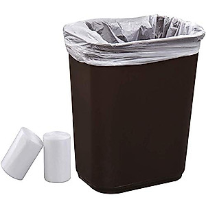 4 Gallon (15 Liter) Trash Bag (400 Count) Small Bathroom 4 Gallon Garbage Bags Clear Plastic Wastebasket Trash Can Liners for Home and Office Bins (400 Count)