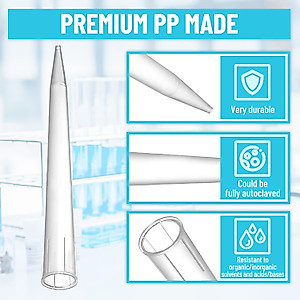 eLabPal 10ml Pipette Tips 100 Pcs, Lab Universal Pipettor Tips, MicroPipette Transparent Liquid Handling Tips, Autoclavable for Lab School Home