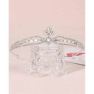 Wecoe Silver Crown for Women Birthday Girls Rhinestone Tiaras and Crowns Princess Queen Fairy Crown Halloween Costume Hair Accessories Happy Birthday Decorations Mothers Day Gifts