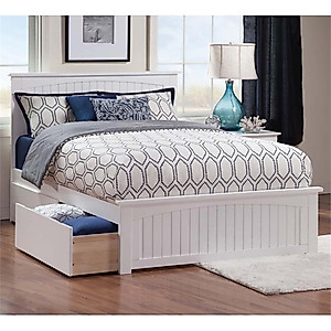 Leo & Lacey Urban Queen Storage Platform Bed in White