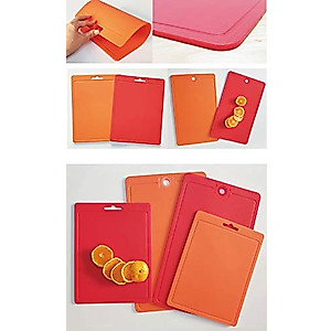 Generic Lagomian Silicone Cutting Board, Non Slip Chopping Board, Dishwasher Safe, Easy Grip Handle, BPA FREE, Flexible Chopping Mat, Red, Large, SCB01-RD-L