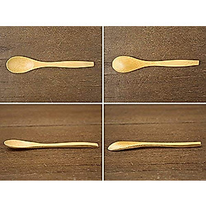 Zen Table Japan Pick Your Design CHAWAN-MUSHI 6.7 oz Cup with Bamboo Spoon -Set of 4- Made in Japan (Tokusa)