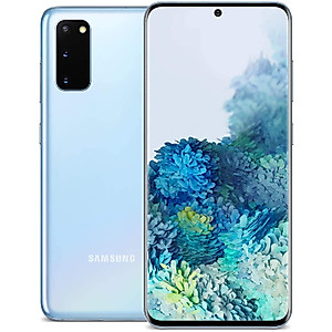 Samsung Galaxy S20 5G Factory Unlocked Android Smartphone SM-G981U US Version | Fingerprint ID & Facial Recognition | Long-Lasting Battery (Cloud Blue, 128GB)