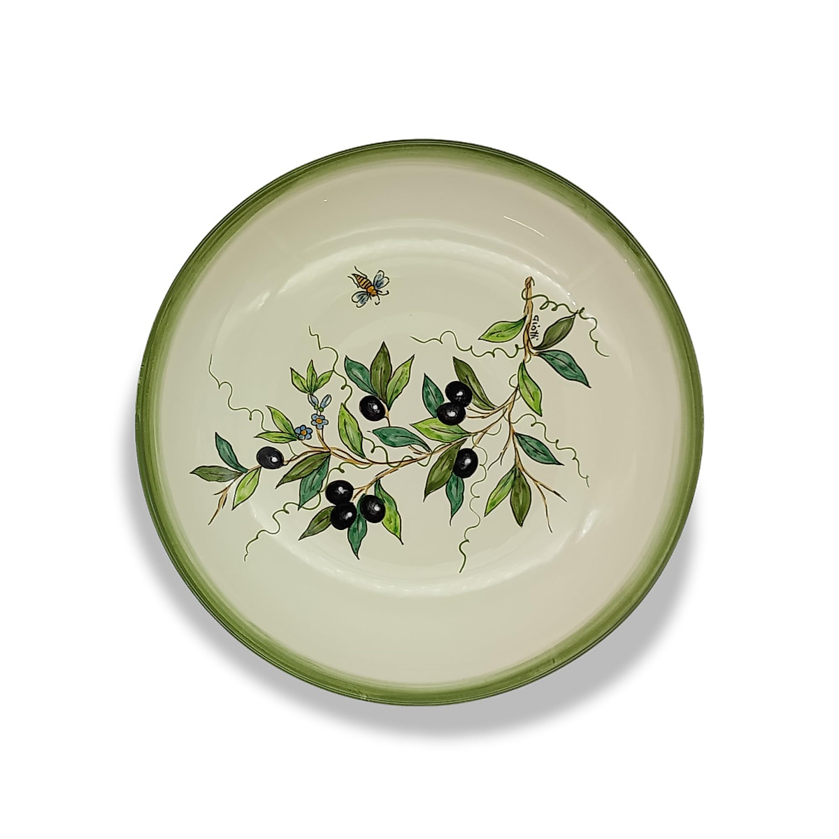 X Large Ceramic Bowl for Kitchen - Italian dinnerware pasta bowl - Platter serving tray - Hand painted Tuscan pottery bowls - Made in Italy plates set - Ceramics salad tuscan soul pottery