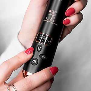 SRI Supra Curl 3 in 1 Curling Iron - Dual Voltage - 3 Barrel Sizes - Auto-Curling Button - Lightweight - Ceramic Barrels for Even Heat Distribution