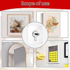 Benksaas Drill Free Adhesive Hooks, 2024 Upgraded Adhesive Wall Mount Screw Hooks, Nail Free Wall Hangers, Seamless Screws for Wall Mount, Kitchen, Bathroom, Home (12, 2.36 * 2.36 in)