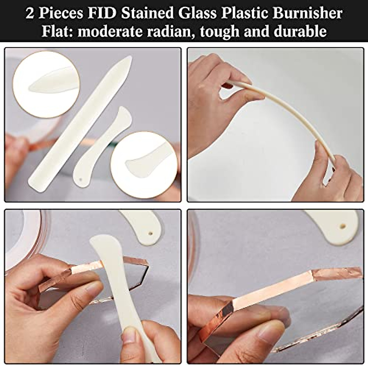 58 Pcs Stained Glass Supplies Glass Cutter Kit Including 8 Pcs Layout Block System 2 Pcs Class Running Breaking and Heavy Duty Glass Cutting Tool 2 Pcs Storage Bag for Stained Glass Cutting Supplies