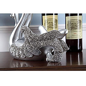 Creative Simplicity Resin Wine Bottle Holder Wine Rack for Any Bar or Kitchen J1120, PIBM, Silver