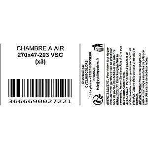 cyclingcolors 3x inner tube compatible with 270 x 47-203 Jane Slalom Pro Reverse Powertwin Bugabo 10 1/2 x 1 7/8"