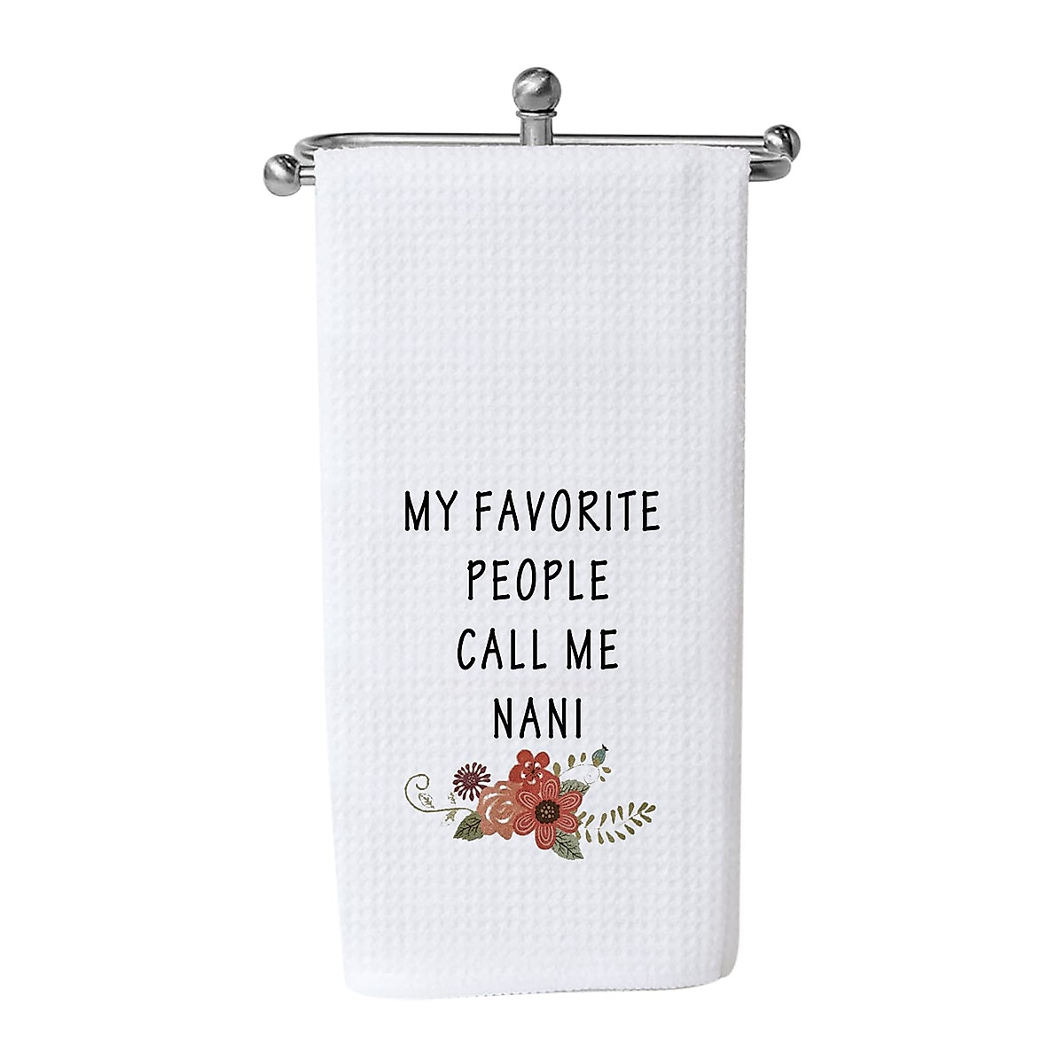 WCGXKO My Favorite People Call Me Nani Dishtowel Grandma Tea Towels Kitchen Decor Grandmother Gift (People Call Me Nani Towel)