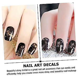 FOMIYES 3pcs Nail Foil Crafts Foil Flakes Makeup Glitters Nails Stud Foil Resin Pigment Flash Suit Kit De Manicura Nail Art Supplies Nail Art Tinfoil Manicure Ornament Gold Leaf Tin Foil