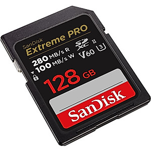 SanDisk 128GB Extreme Pro SD UHS-II Memory Card Works with Canon EOS R3 and EOS R10 Mirrorless Camera (SDSDXEP-128G-GN4IN) Bundle with (1) Everything But Stromboli 3.0 Micro & SDXC Card Reader