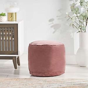 Christopher Knight Home Gwinnett Pouf, Blush Pink