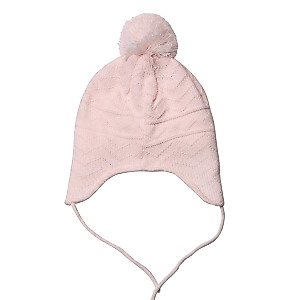 Kids Hats and Gloves Set Girls Toddler Baby Winter Hat Mitten Knit Earflap Beanie Warm Fleece Cap Pink