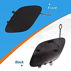 CZShiYue Front Bumper Tow Hook Cover Towing Eye Cap Fit for Mercedes-Benz W205 C-Class Sedan C300 C400 C43AMG 2015 2016 2017 2018 A2058850724 (Black, Right Passenger Side)