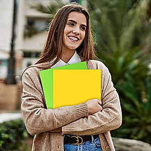 EOOUT 20 Pack Plastic Folders with 2 Pockets , 10 Colors Heavy Duty Pockets File Folders for Letter Size Paper