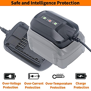 WA3742 Charger Compatible with Worx 20V Lithium Battery WA3520 WA3525 WA3512 WA3512.1 WA3522 WA3544 WA3575 WA3578 Replacement 20V Battery Charger WA3732 WA3875 WA3881